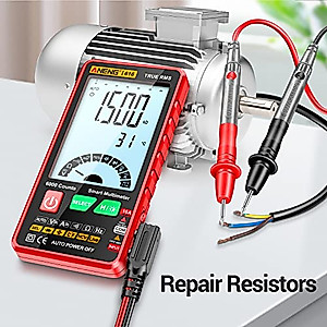 ANENG Digital Multimeter Smart Electrical Tester Auto-Ranging TRMS 6000Counts LCD Screen Voltmeter Measures NCV AC/DC Voltage Current Resistance Continuity Duty-Cycle Capacitance Temperature Frequency