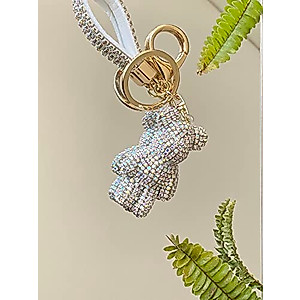 Keychain for woman and girl Crystals in a keychain Fashion pendant for bag or backpack Teddy Bear in Crystals