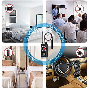 Hidden Camera Detectors, Bug Detector, Anti Spy Detector, GPS Detector, RF Signal Scanner Device Detector for Wireless Audio Bug Camera Detector Finder