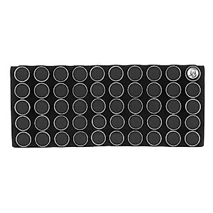 888 Display USA - 50 Black Foam Gem Jars Showcase with Black Stackable Display Tray