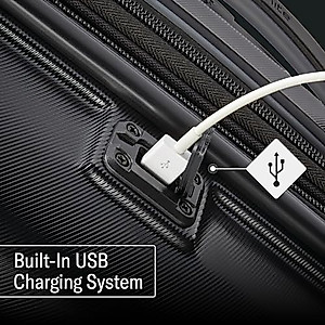 Samsonite Omni 2 Hardside Expandable Luggage with Duel Spinner Wheels, Midnight Black, 3-Piece Set (CO/MED/LG)