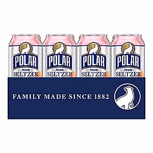 Polar Seltzer Water Ruby Red Grapefruit, 12 fl oz cans, 24 pack