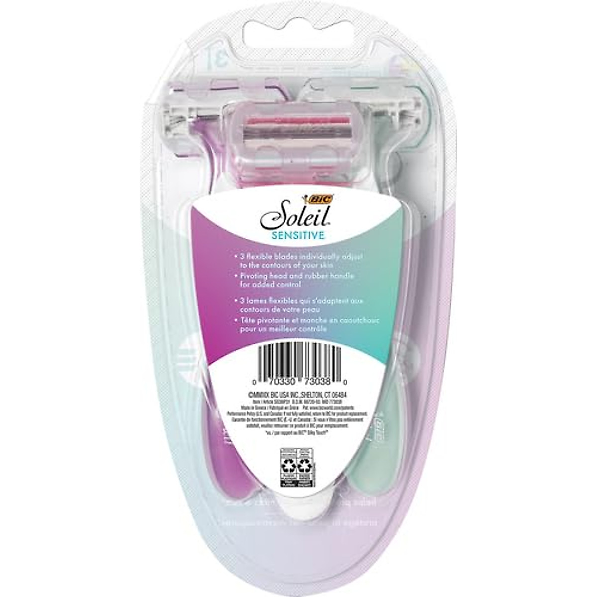 BIC Soleil Glow Razors, 3 Count