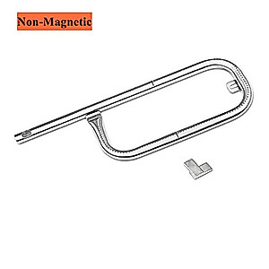 SafBbcue 7644/7582 Cast Iron Grate and 60040 Grill Burner Compatible Weber Q100, Q120, Q1000, Q1200, Baby Q, 386001, 386002, 516002, 516001, 50060001, 5106000 Grills