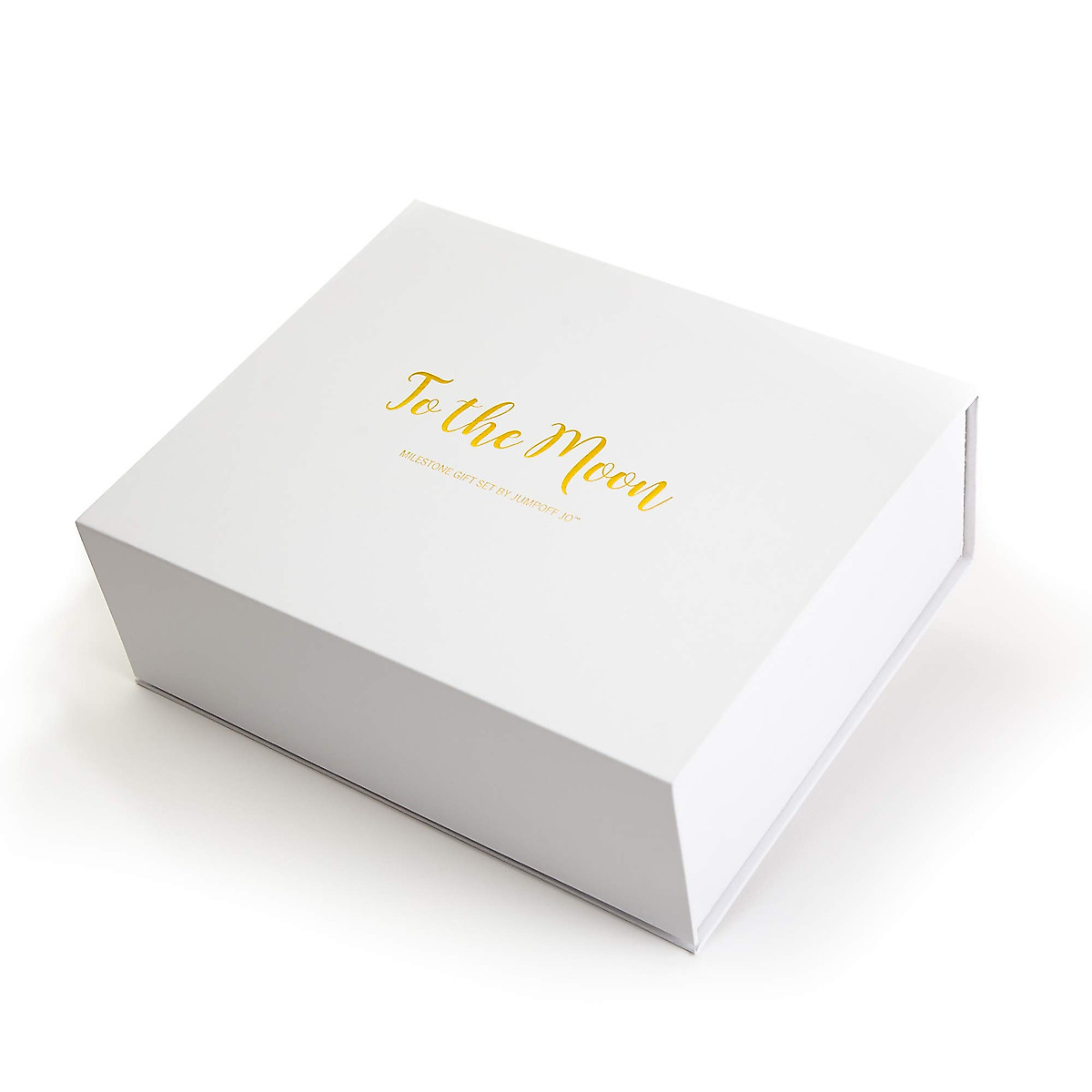 JumpOff Jo - Baby Gift Set with 100% Cotton Crib Sheet, Minky Security Blanket Lovey, and Monthly Milestone Photo Cards, Includes Gift Box - Mama Bear Blue