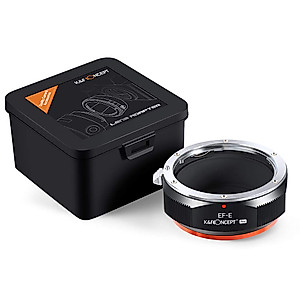 K&F Concept Lens Mount Adapter for Canon EF EF-S Lens to Sony Alpha E NEX Mount Mirrorless Cameras, Manual Focus Lens Adapter with Matting Varnish Design, Not Auto-Focus
