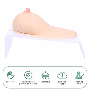 iplusmile Human Female Silicone Breast Silicone Breast Model Lactagogue Breastfeeding Educational Tool for Lactation Teaching Nursing Trainning (24.5x18x15CM)