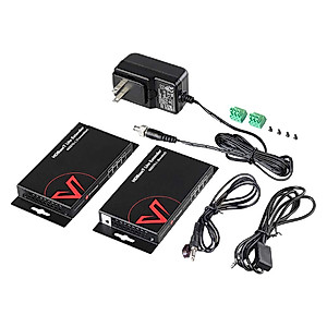 AV Access HDBaseT HDMI Extender Over Single Cat5e/6/6a/7 Ethernet Cable 4K@60Hz 130ft, 1080P@60Hz 230ft, Supports CEC, Bi-Directional PoE, IR and RS232 Pass Through, EDID, HDCP 2.2 (4KEX70-L)