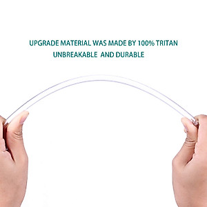 DAKOUFISH 11 Inch Clear Reusable Thick Tritan Plastic Drinking Straws Extra Long for 24oz & 40oz Mason Jar Tumblers,Dishwasher safe,Set of 12 Pcs Straws with Cleaning Brush (11inch, Clear)