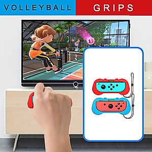 Uxilep Switch Sports Accessories Bundle,10 in 1 Family Accessories Kit for Nintendo Switch Sports Games 2022:Soccer Leg Straps,Mario Golf Clubs,Just Dance Wrist Bands,Mario Tennis Rackets