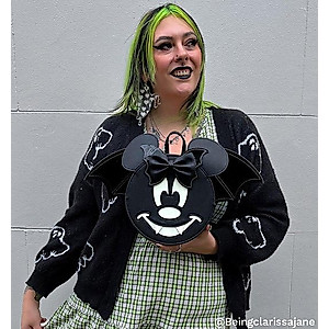 Loungefly X LASR Exclusive Disney Minnie Bat Convertible Mini Backpack - Fashion Cosplay Disneybound Cute Backpack