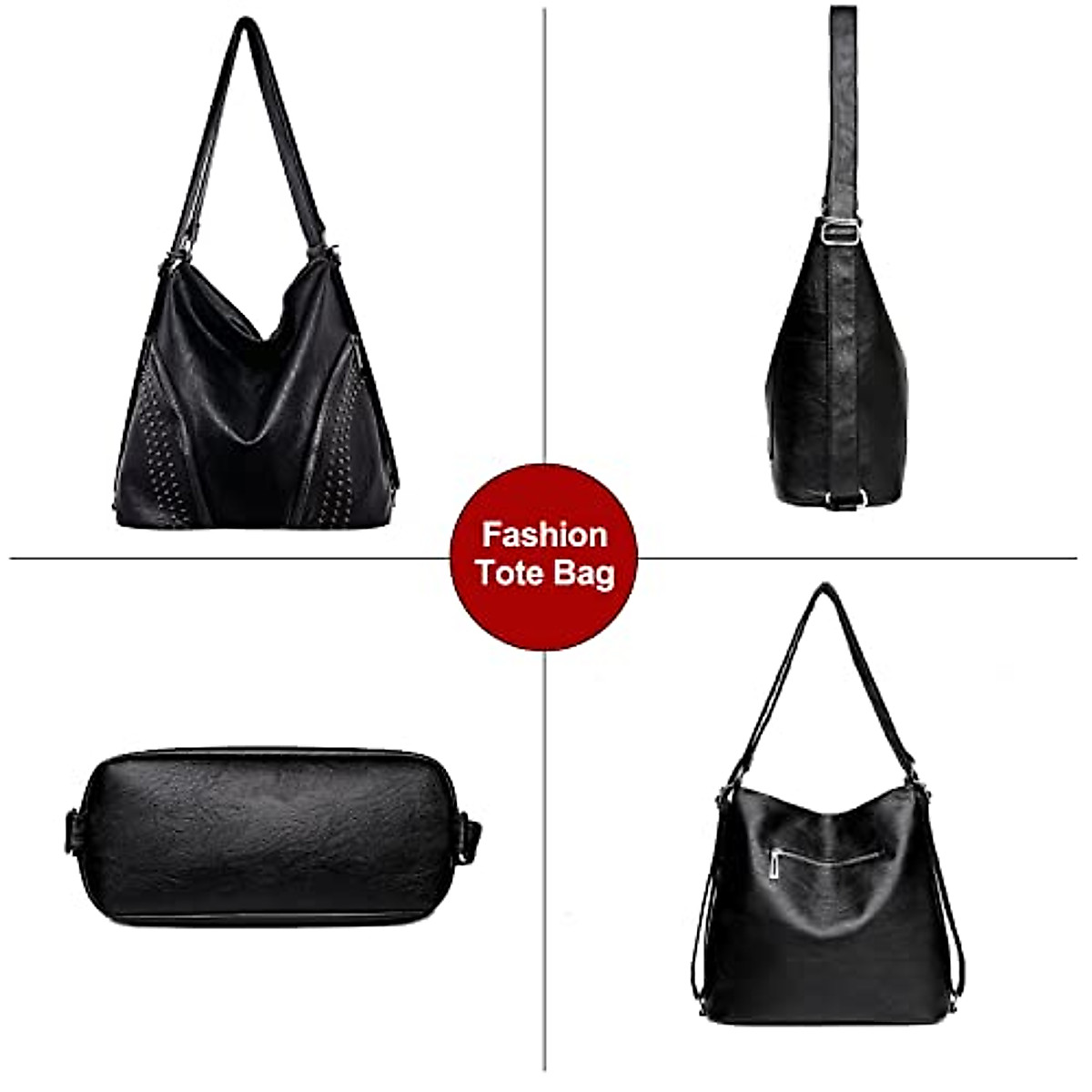 Tote Bag for Women Pu Leather Large Shoulder Purse and Handbags with Adjustale Should Strap