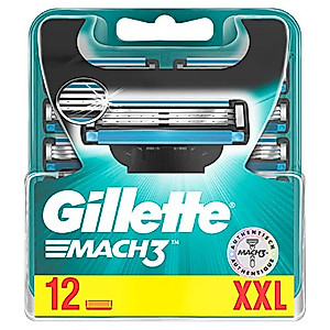 Gillette Mach3 Razor Blades for Men, 12 Pieces