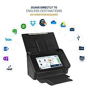 Raven Original Document Scanner - Huge Touchscreen, Color Duplex Feeder (ADF), Wireless Scanning to Cloud, WiFi, Ethernet, USB, Home or Office Desktop (2nd Gen) (Renewed)
