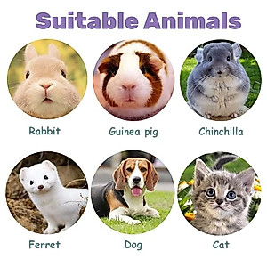 Aarpurt 35oz Hanging Automatic Food Water Dispenser, Gravity Auto Feeder Waterer Set, Water Food Bowl for Cage Pet for Dog Cat Rabbit Chinchilla Ferret