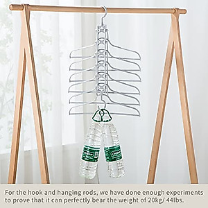 Juntaiher Coat Hangers Pants Hangers Space Saving for Closet Organizer Scarf Hangers Multifunctional Clothing Rack Clothes Hangers Closet Organization