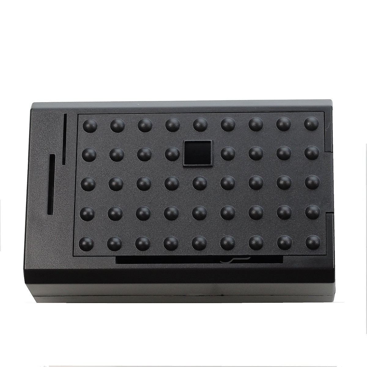 12voltnet Black Case ABS Raspberry Pi 3 B with Square Cutout 4 Camera Board w/Screw