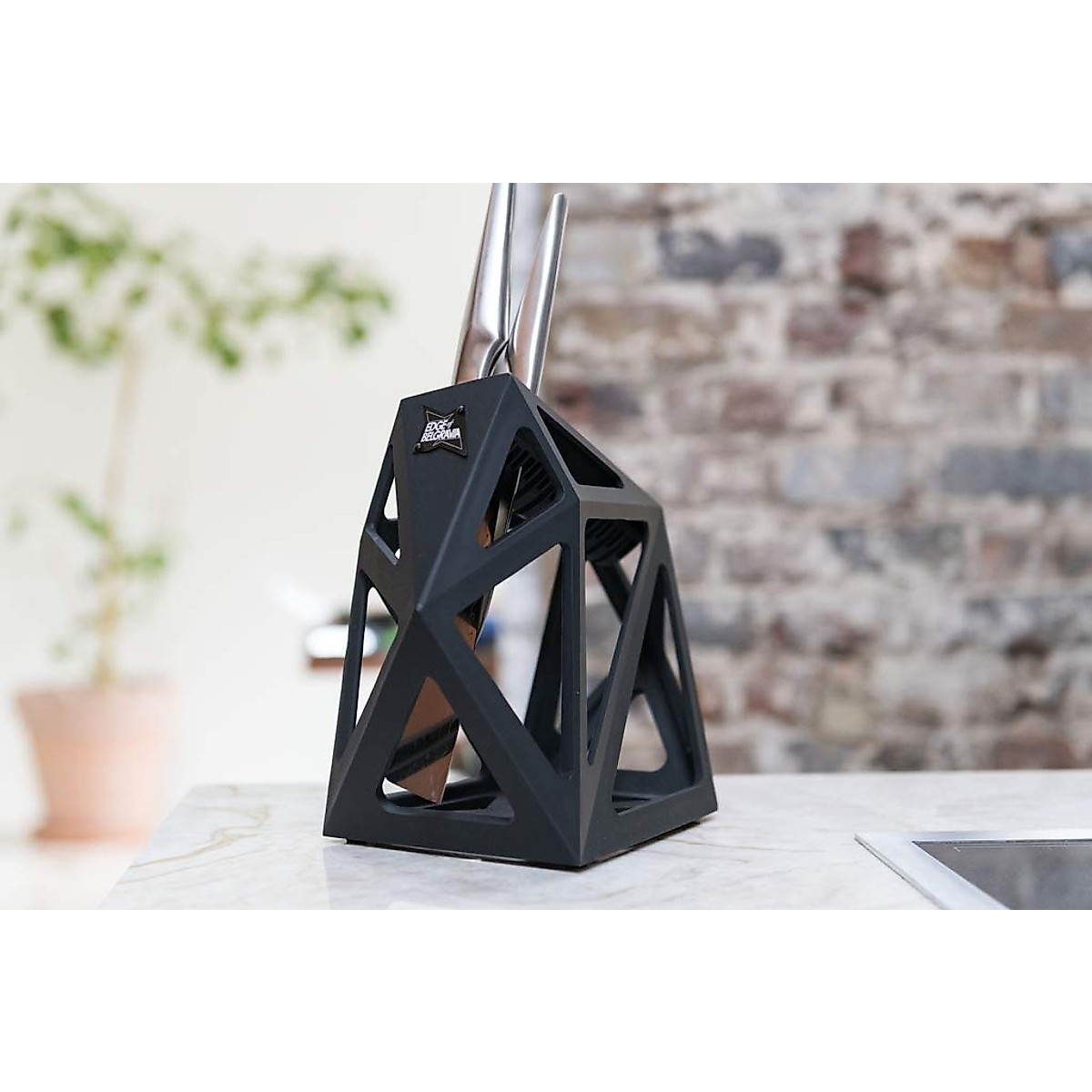 Edge of Belgravia BLACK DIAMOND Kitchen Knife Block Holder | Knives not included - match knives only