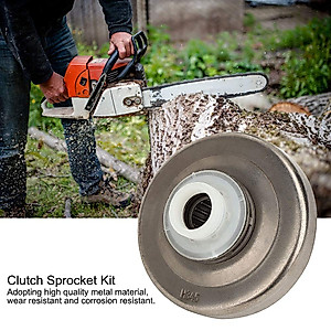 Fdit 3/8in 7 Teeth Chainsaw Clutch Drum Sprocket Clutch Drum for Husqvarna 355 357 357XP 359 EPA Chainsaw