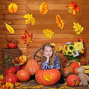 Lucleag 45 PCS Fall Maple Leaves Cutouts for Bulletin Board Decoration, Autumn Leaves Cutouts Fall Leaf Cut Outs for Thanksgiving Fall Autumn Party School Classroom Bulletin Board Decorations