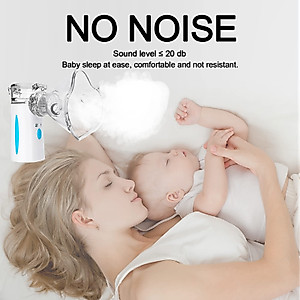 Portable Nebulizer - Nebulizers, Rechargeable Nebulizer Machine for Adults and Kids, Ultrasonic Nebulizer with Two Modes & Self-Cleaning Function for Breathing Problems, FSA and HSA Eligible