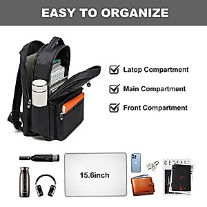 Gooday Business Travel Laptop Backpack for Men ＆ Women，Nylon Waterproof Fabric Protects Laptop