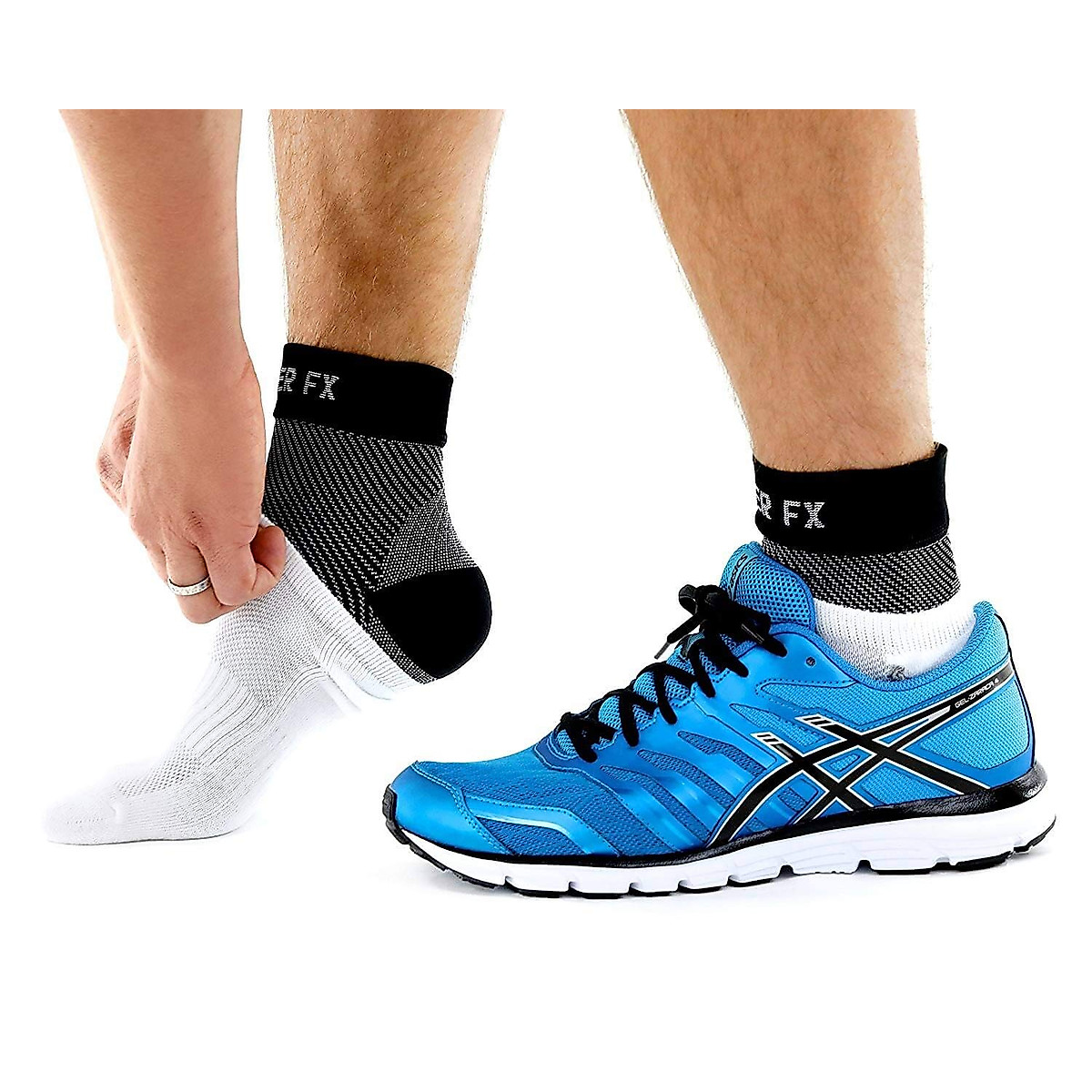 Runner FX Sports Plantar Fasciitis Sock for Men and Women, Compression Foot Sleeves with Arch and Ankle Support, Foot Brace