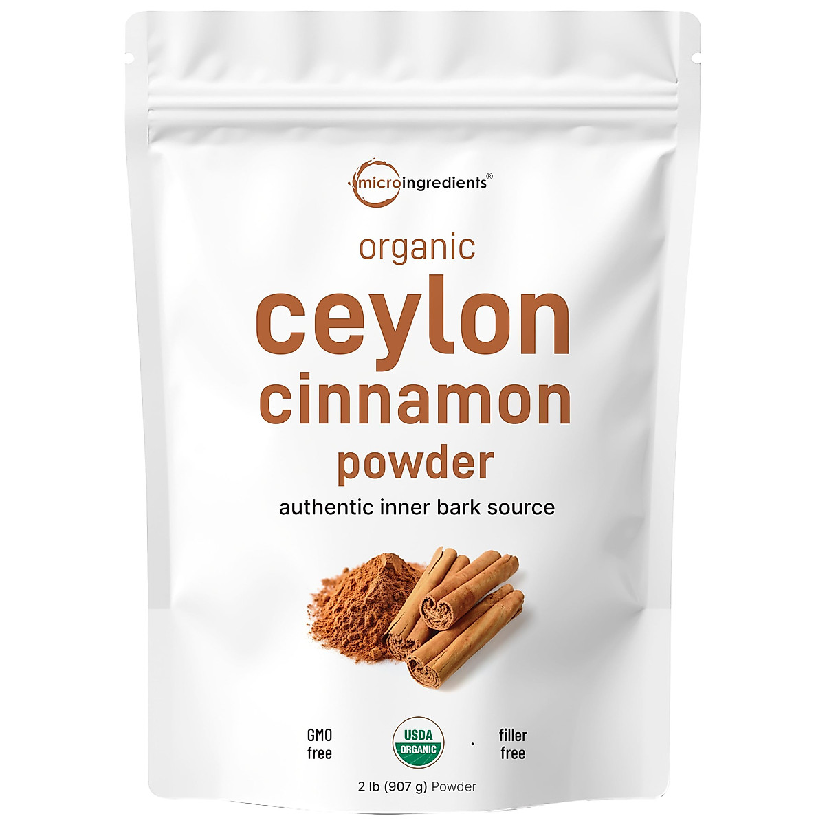 Organic Ceylon Cinnamon Powder, 2lbs | Premium Sri Lanka Cinnamon for Spice & Seasoning | Great for Baking, Cooking & Drinks | Additive Free, Non-GMO, Bulk Supply