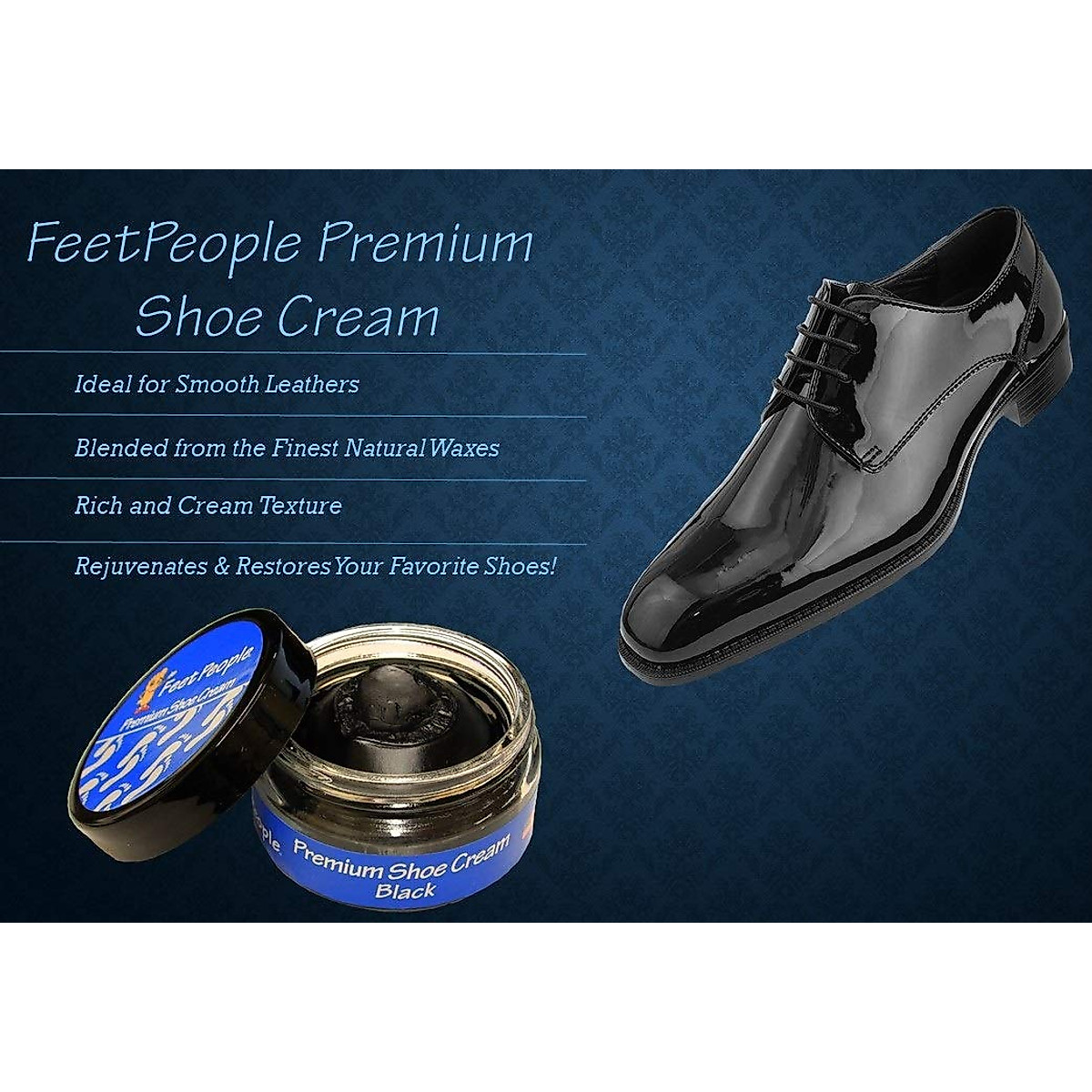 FeetPeople Premium Shoe Cream 1.5 oz, Bark