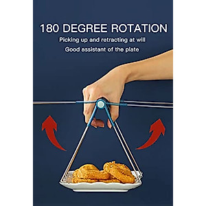 Kitchen Hot Plate Gripper,Anti scald disc holder，Tongs Silicone Gloves，Anti scalding pad-6 Pack High temperature resistant anti-skid bowl anti-skid stainless steel Avoid Scalding Kitchenware Set