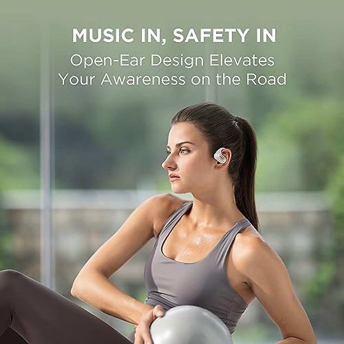 1MORE Fit SE S30 Open Ear Earbuds, Sports Earbuds Split Design with Ear hooks, Bluetooth 5.3 Headphones with 4 Microphones for Clear Calls, IPX5, 30-Hour Playtime, Wireless Earbuds, White