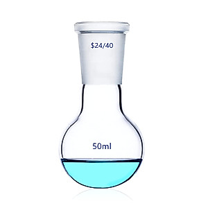 Deschem 50ml,24/40,1-Neck,Round Bottom Glass Flask,Single Neck,Laboratory Boiling Bottle