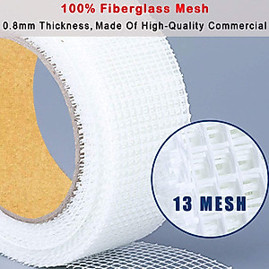 LYLTECH Drywall Joint Tape-13 MESH,100% Fiberglass 1.88-Inch X 180Feet,Heavy-Duty Self-Adhesive Wall Crack and Seam Patch