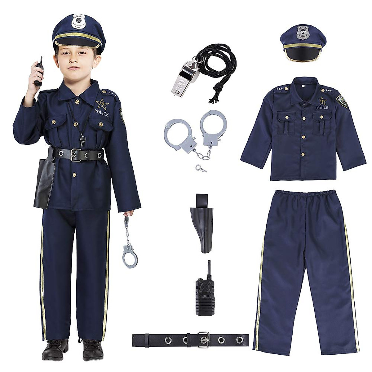 Twister.CK Police Costume for kids Halloween Police Officer Costume