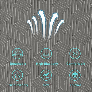 TOLEAD Bed Inclined Mattress Topper, 7.5 Inch Incline Foam Support Wedge Pillow, Wedge Mattress Elevator with Washable Cover for Post Surgery, Anti-snoring, Neck Back & Leg Pain Relief, King, Grey