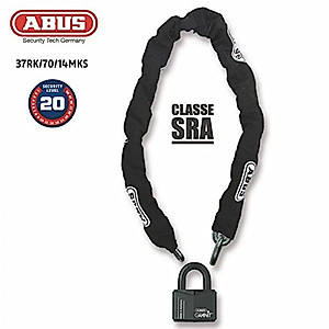 Abus 58604 Chaine Antivol Granit 37RK/70 14MKS150 Homologuée SRA Noir