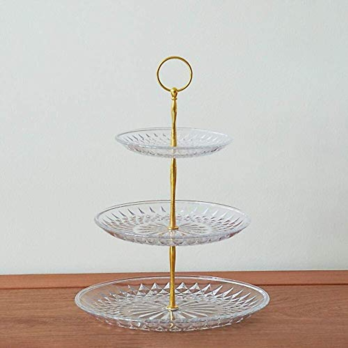 Artliving Acrylic Clear 3-Tier Cupcake Stand Cake Stand Dessert Stands Plate Tea Party Serving Platter Display Tower