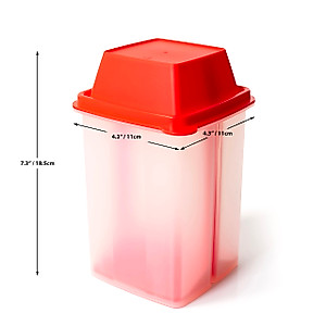 BloxBerry Pickle Jar with Strainer Insert - Plastic Leak Proof Food Saver Container - For Fresh Fruit or Pickled Vegetables - Complete with Tongs