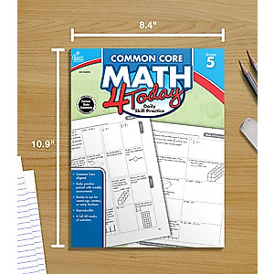 Carson Dellosa | Common Core Math 4 Today Workbook | 5th Grade, 96pgs (Common Core 4 Today)