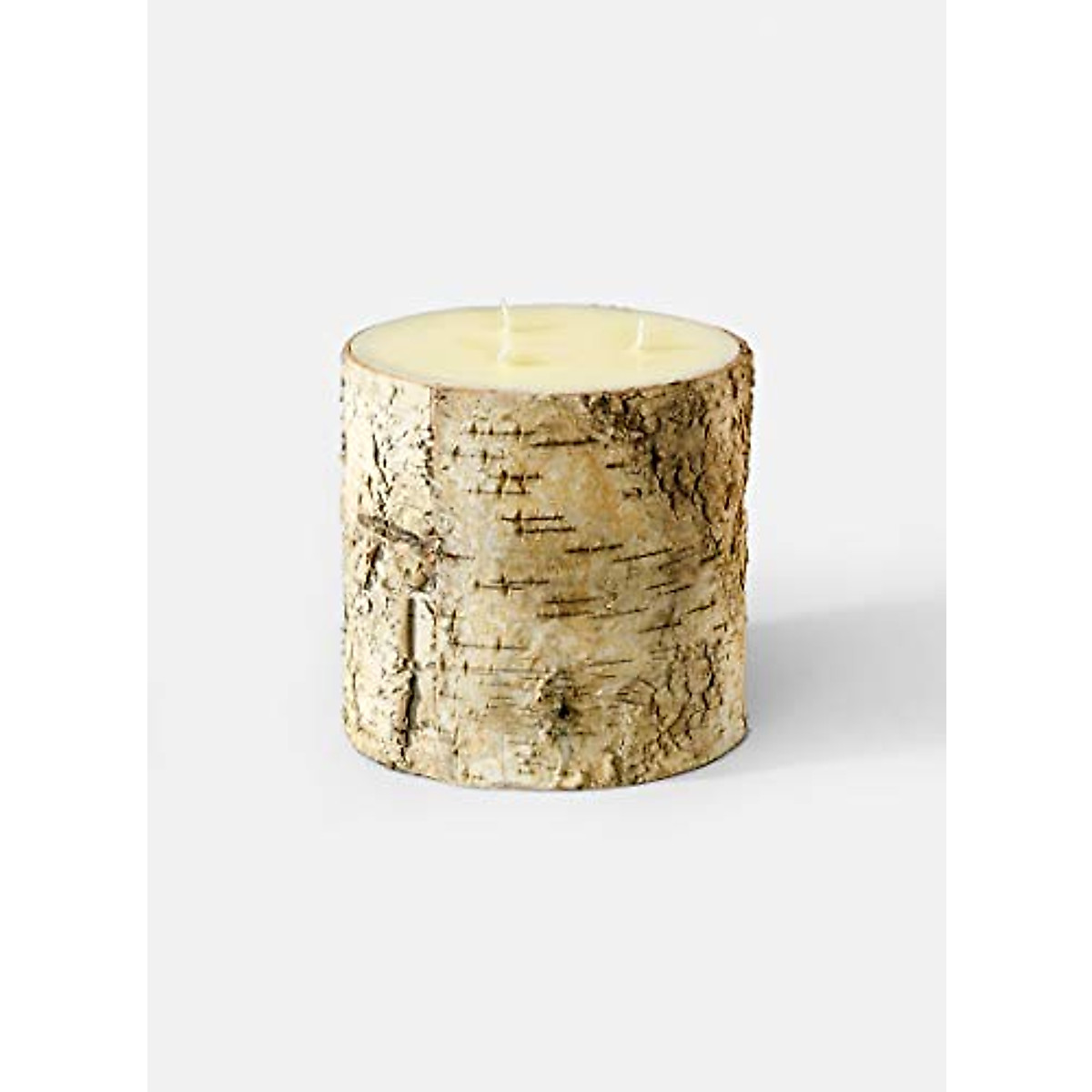 Serene Spaces Living Birch Bark Candle – Pillar Style Candle Brings Nature Indoors, Ideal for Weddings, Parties, Events, Restaurants, Home Decor, 6" in Diameter & 6" Tall