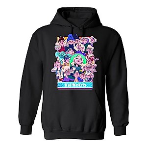 WAWNI Kallmekris Merch Kallmekris Art Drawing Classic Hoodie Sweatshirt Unisex Black (Black, L)