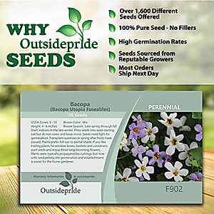 Outsidepride Bacopa Utopia Fuseables Garden Flower & Ground Cover Plant Seed - 20 Seeds