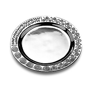 Wilton Armetale Reggae Serving Tray, Round, 14-1/4-Inch