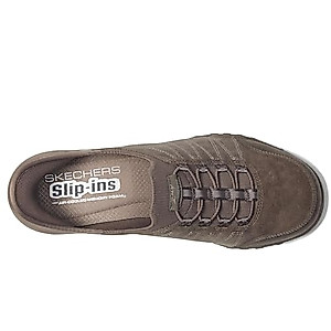 SKECHERS Women's Breathe Easy-Home Body Sneaker, Dark Taupe, 12