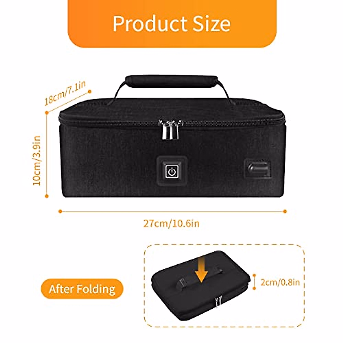 Langtaojin Portable Oven 12V,Food Warmer For Truckers,Car Heated Lunch Box Portable Personal Microwave For Road Trip/Office Work/Picnic/Camping/Family gathering Gray