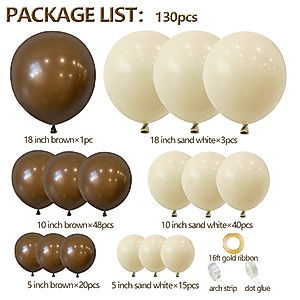 Brown Balloon Garland Kit Coffee Arch Nude Neutral Cream Teddy Bear Tan Safari Party Decorations For Boy Baby Shower Different Sizes