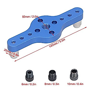 Self Centering Dowelling Jig, Dowel Jig, Anodized Appearance Precise Fast Self Center Dowel Jig Kit for Woodworking DIY Aluminum Alloy, Hole, Tools