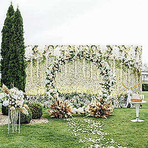 6 x 13ft Flower Wedding Backdrop Large Vinyl Wedding Floral Wall Backdrop Bridal Shower Backdrop Garage Door Banner Photographic Studio Photo Backgrounds for Outdoor Indoor Ceremony Party Decor