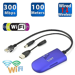 VONETS Mini Wireless Bridge Ethernet Adapter Convert RJ45 Port to Wireless WiFi Repeater WiFi Hotspot Signal Extender Range Cover VAP11G-300(Two Items)