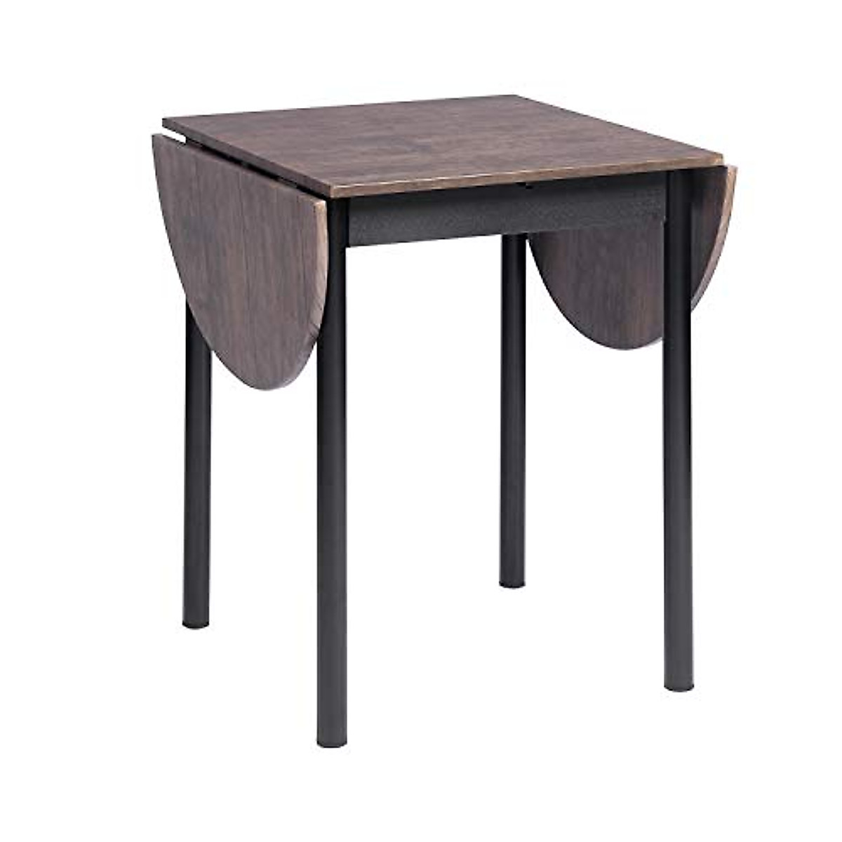 Polibi 45.3" L Oval Drop Leaf Extendable Dining Table, Walnut